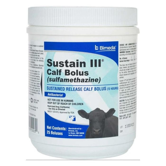 Bimeda -13123 - Sustain III Calf Bolus (25 ct)