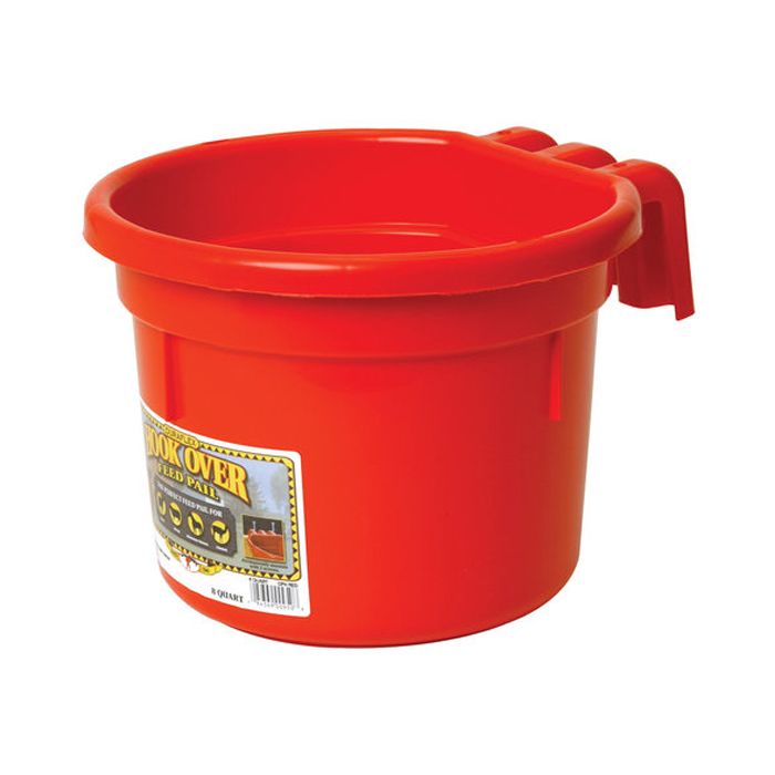 8 Quart Hook Over Calf Pail [Red]