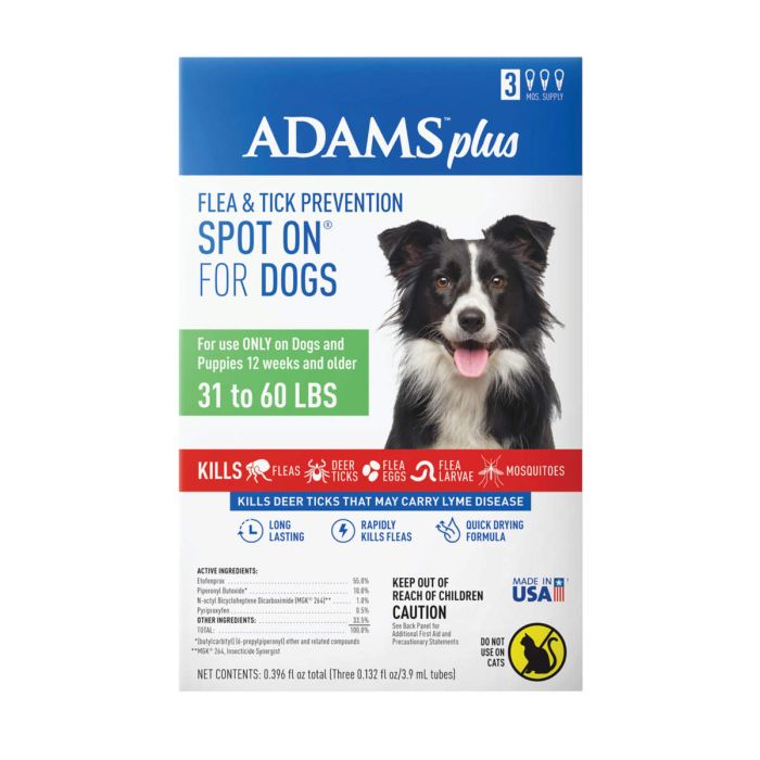 Adams Plus Flea & Tick Spot On for Large Dogs [3mo Supply]
