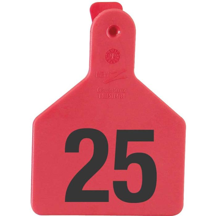 Calf Shortneck Identification Tag (Red) 26-50 [25 ct]
