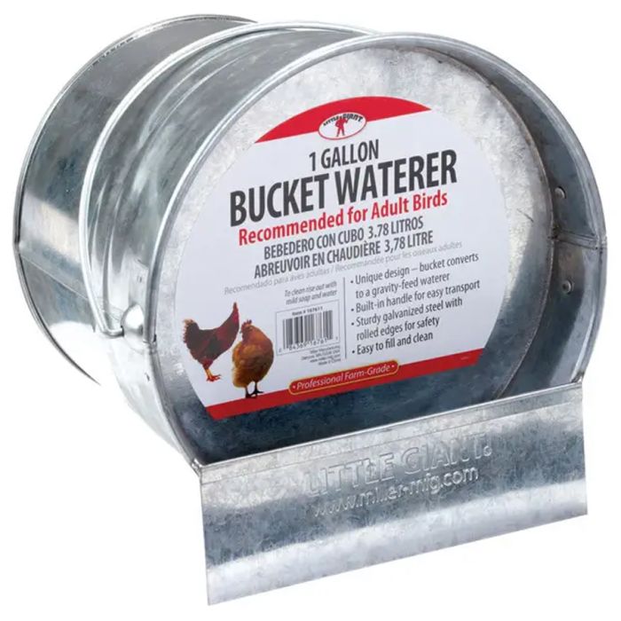 Galvanized Bucket Waterer [Gallon]