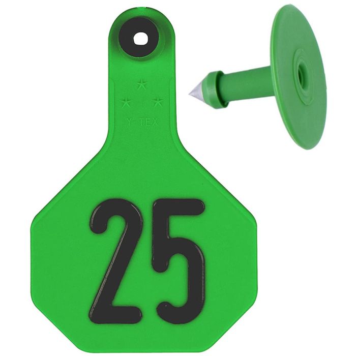 Y-Tex 7710001 Medium Three Star Numbered Female Ear Tag and Male Ear ...