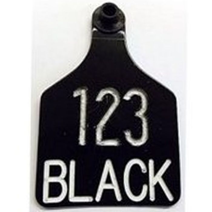 Ritchey Blank Universal Large Ear Tags [Black Tag/White Core] (25 Count)
