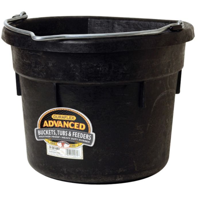 Rubber Flat-Back Bucket [18-Quart]