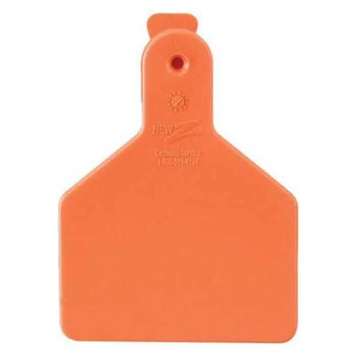 Z-Tags Cow 1 Piece No Snag [Orange] (100 Count)