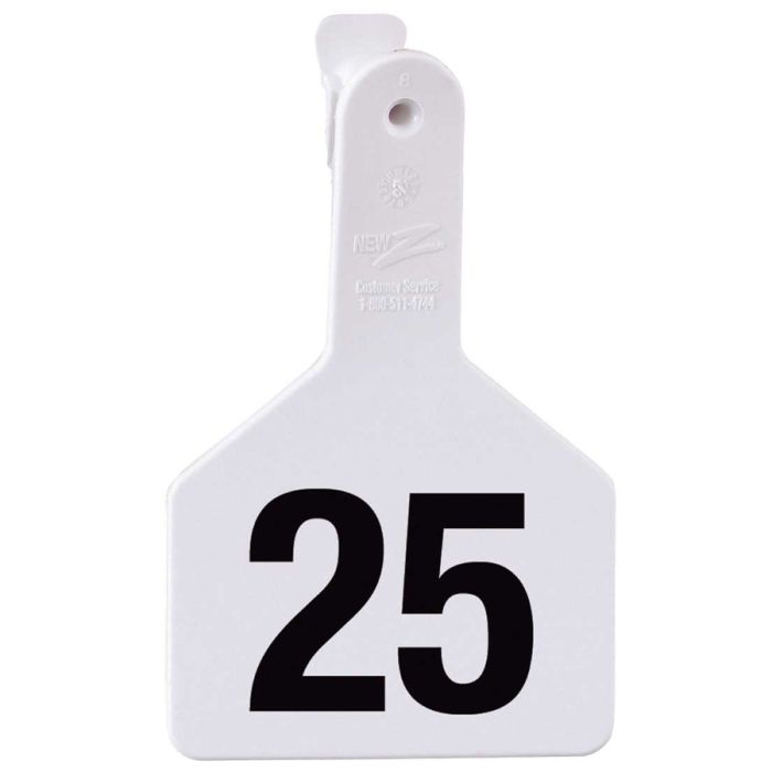 Z Tag Calf Numbered One Piece No Snag Longneck Ear Tag [White] [26-50 ...
