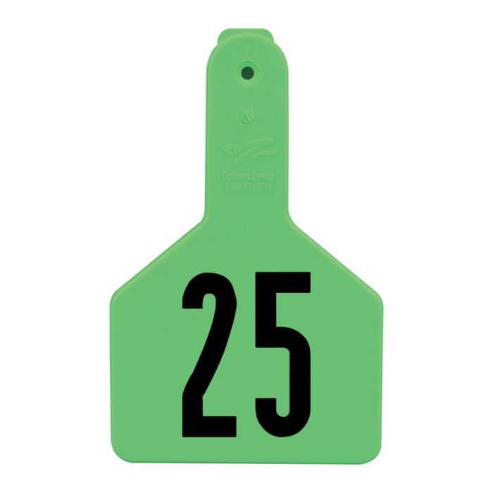 Z Tag Numbered Calf One Piece No Snag Longneck Ear Tag [Green] [1-25 ...