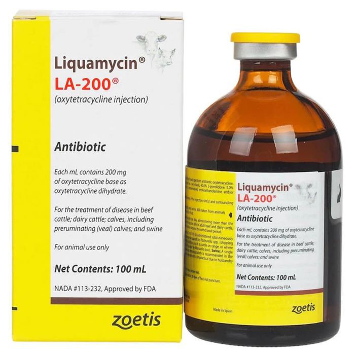 Zoetis LA-200 Liquamycin Livestock Antibiotic