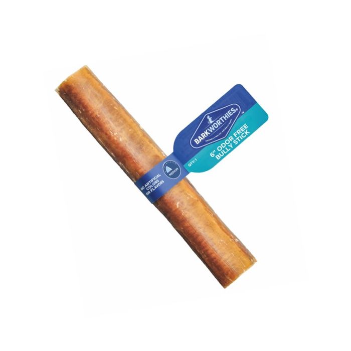 Barkworthies Odor Free Bully Stick Dog Chew [6"]