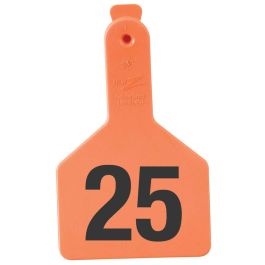 Z-Tag Long Neck Calf Numbered One Piece No Snag Ear Tag [Orange] (51-75 ...