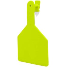 Z-Tag Calf Long Neck One Piece No Snag Blank Ear Tag [Chartreuse] (25 ct)