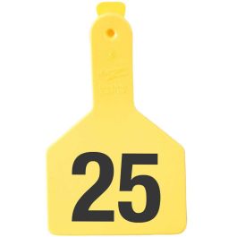 Z-Tag Calf Numbered Long Neck One Piece No Snag Ear Tag [Yellow] (76 ...